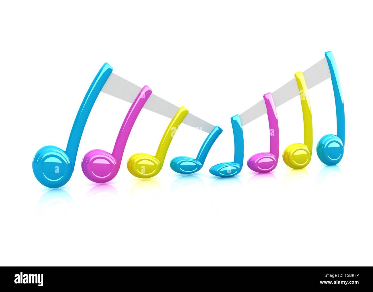 Colorful music design with stave hi-res stock photography and images ...