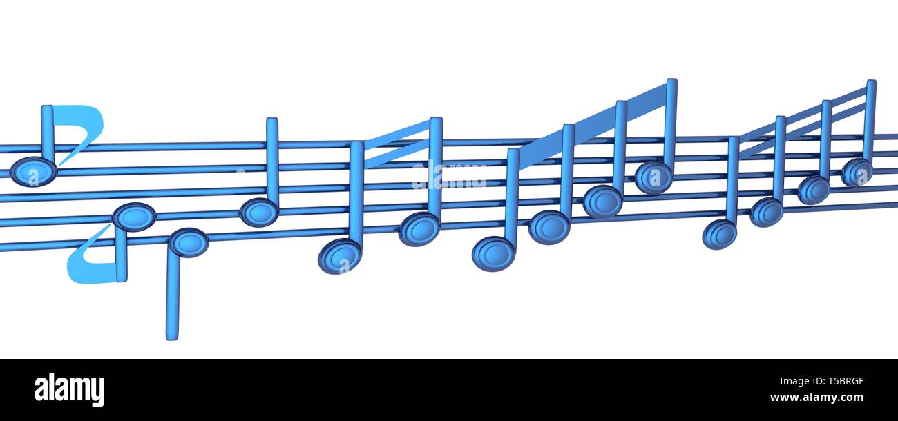 Various musical notes on stave hi-res stock photography and images - Alamy
