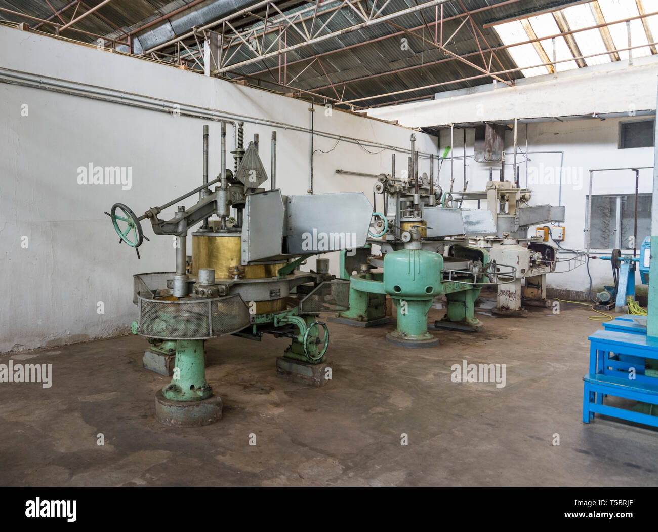 Tea processing machines in a Tea factory at Temi Tea Estate near ...