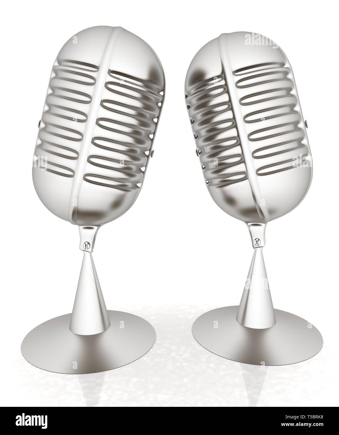 Vintage concert microphones Cut Out Stock Images & Pictures - Alamy