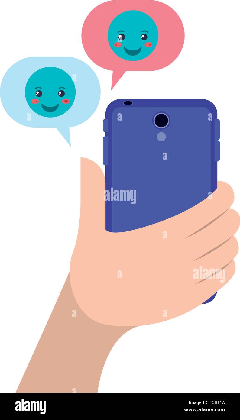 Messages with emojis Stock Vector Images - Alamy