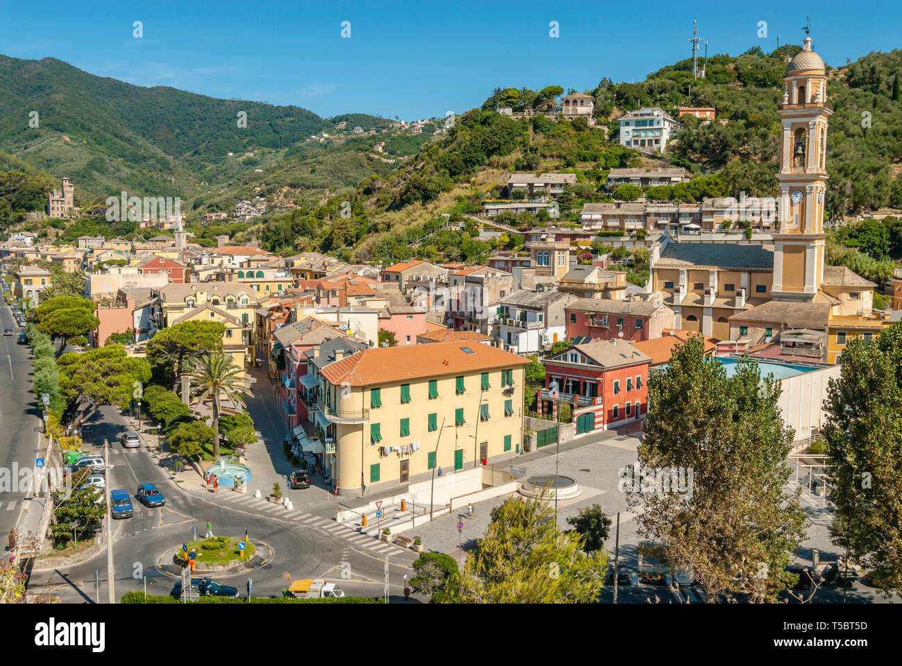 Town center of Moneglia, Liguria, North West Italy Stock Photo - Alamy