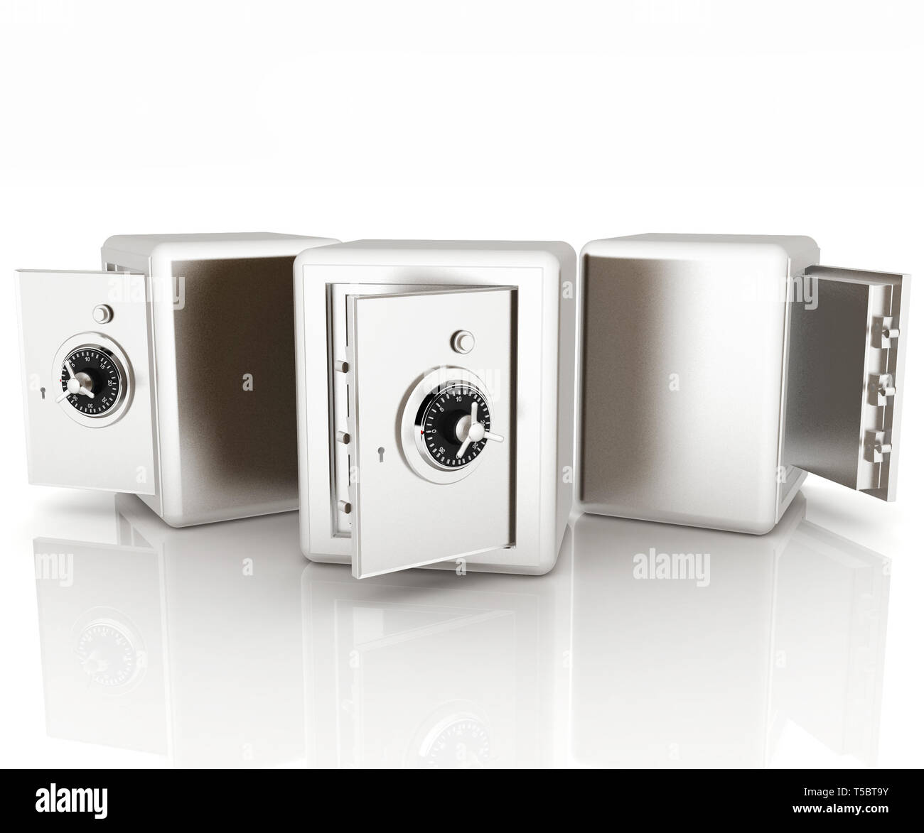 Security metal safes with empty space inside Stock Photo - Alamy