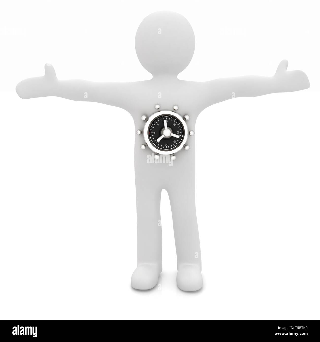 3D man - safe Stock Photo - Alamy