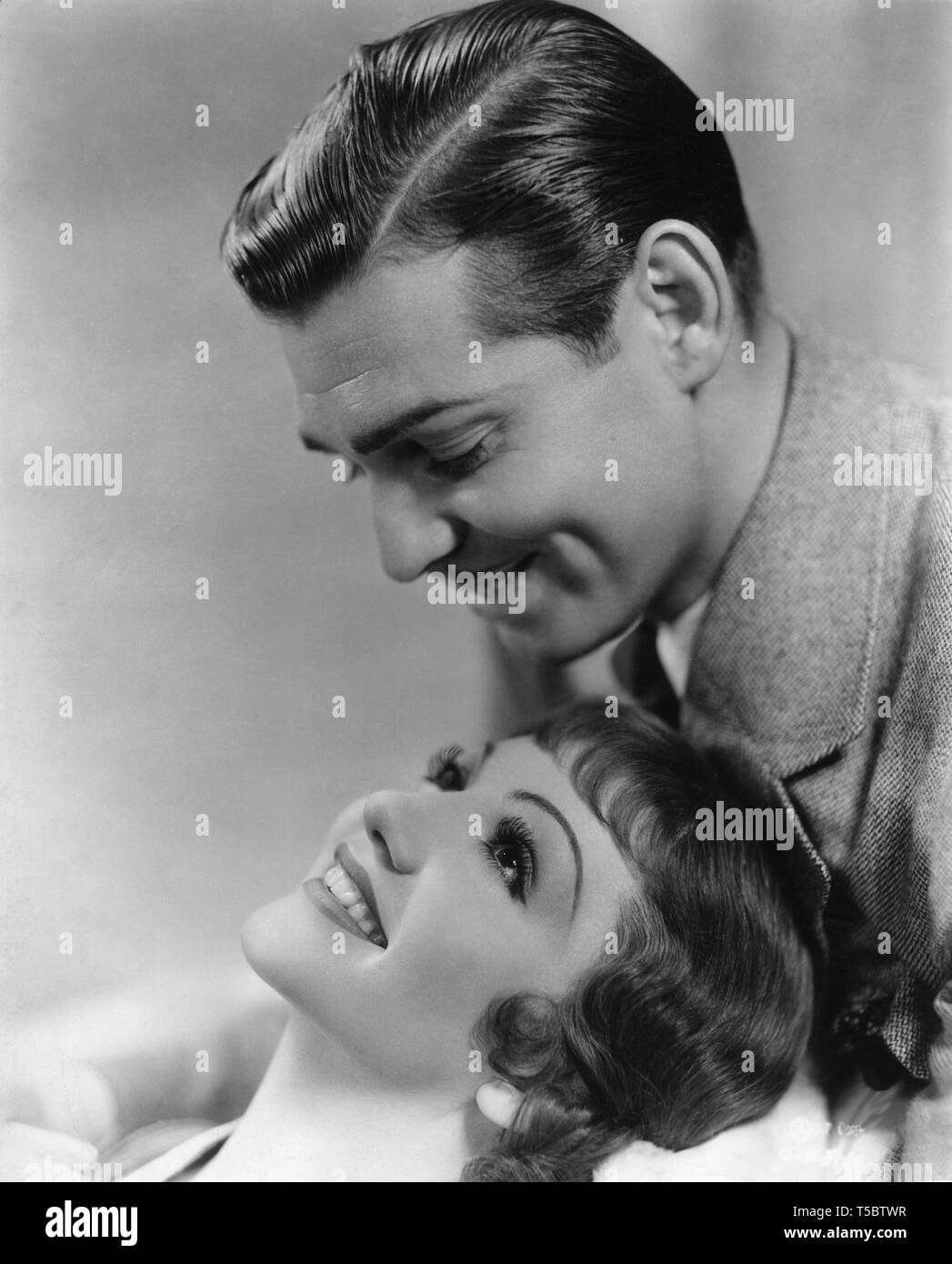 Clark Gable Claudette Colbert portrait IT HAPPENED ONE NIGHT 1934 ...