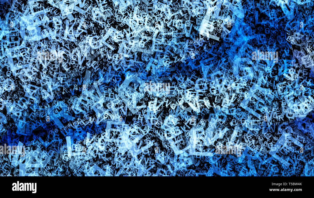 Blue Black and White Alphabet Letters Texture Stock Photo - Alamy