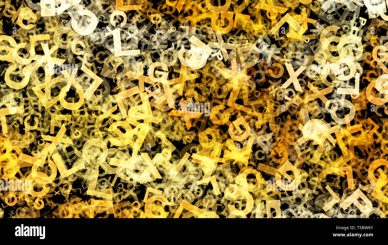 Dark Orange Alphabet Letters Chaos Texture Stock Photo - Alamy