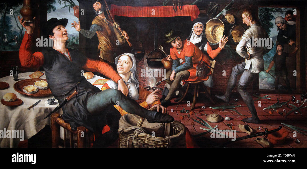 The Egg Dance 1592 by Pieter Aertsen (1508-1575) Dutch painter Stock ...