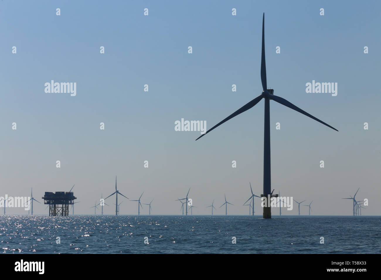 Rampion offshore wind farm turbines hi-res stock photography and images ...