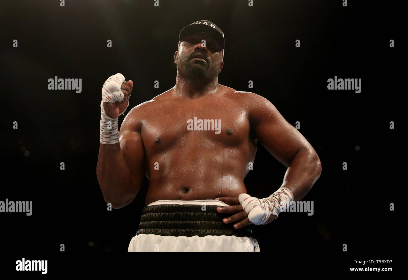 Derek Chisora poses for a photo after his victory over Senad Gashi in ...