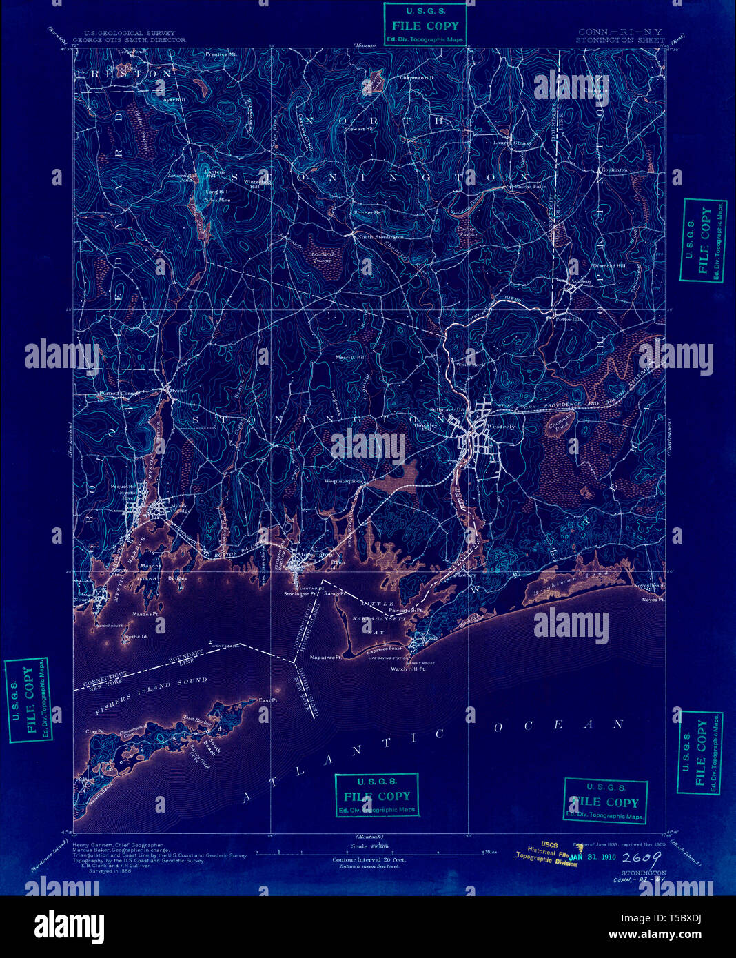 Map of stonington hi-res stock photography and images - Alamy