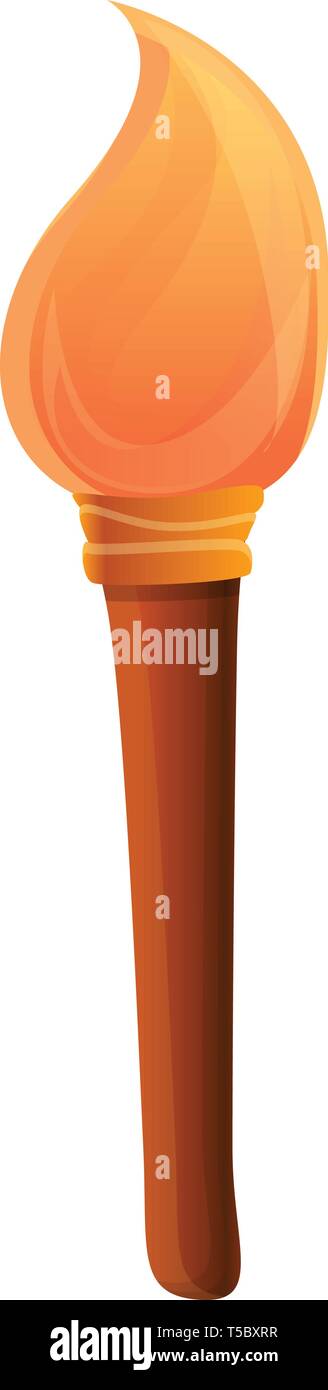 Old torch icon. Cartoon of old torch vector icon for web design ...