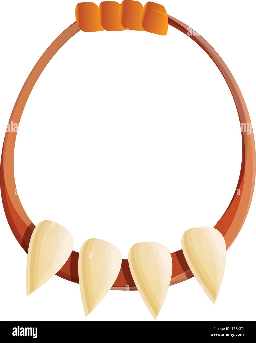 Prehistoric necklace icon. Cartoon of prehistoric necklace vector icon ...