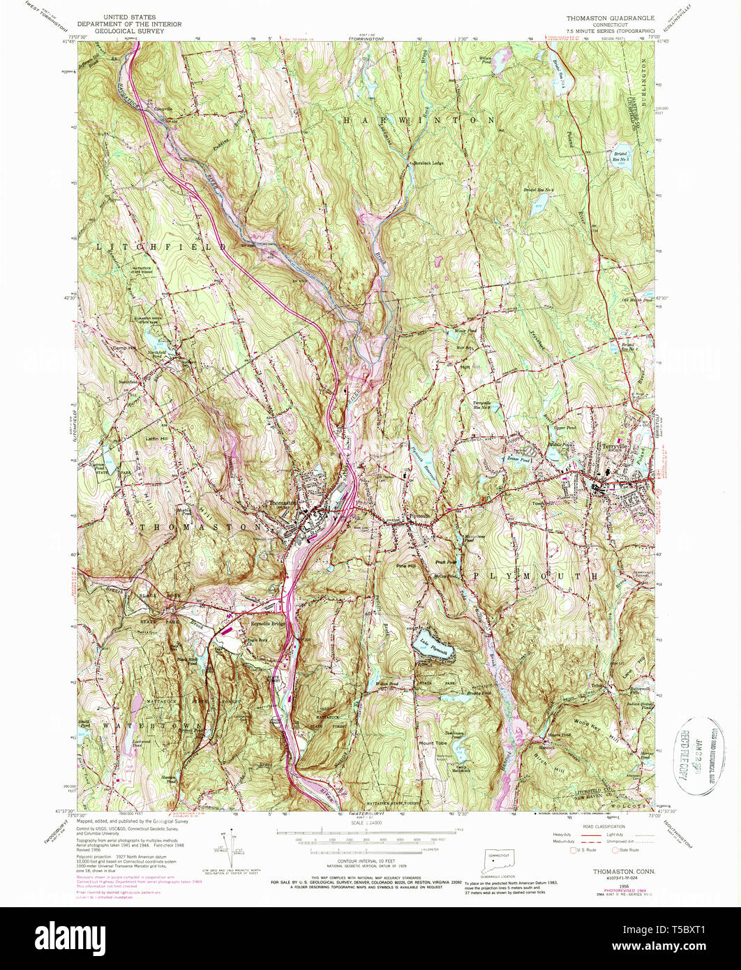 Thomaston map hi-res stock photography and images - Alamy