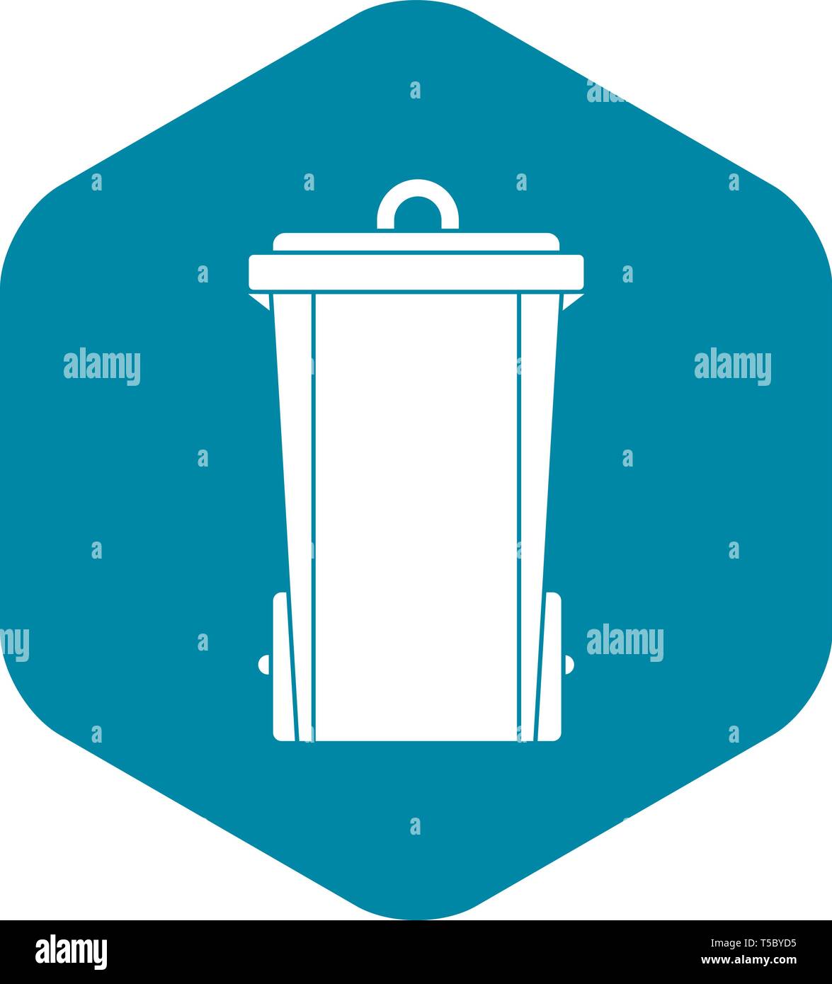 Garbage bin icon, simple style Stock Vector Image & Art - Alamy