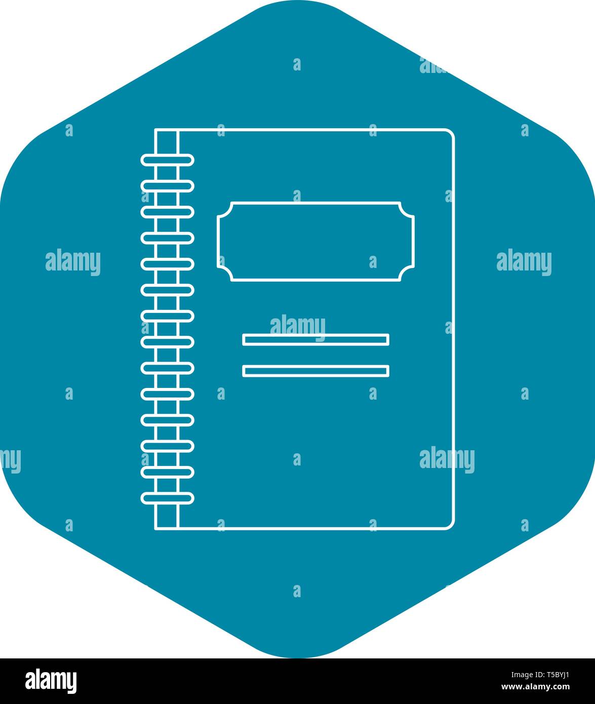 School notebook icon, outline style Stock Vector Image & Art - Alamy