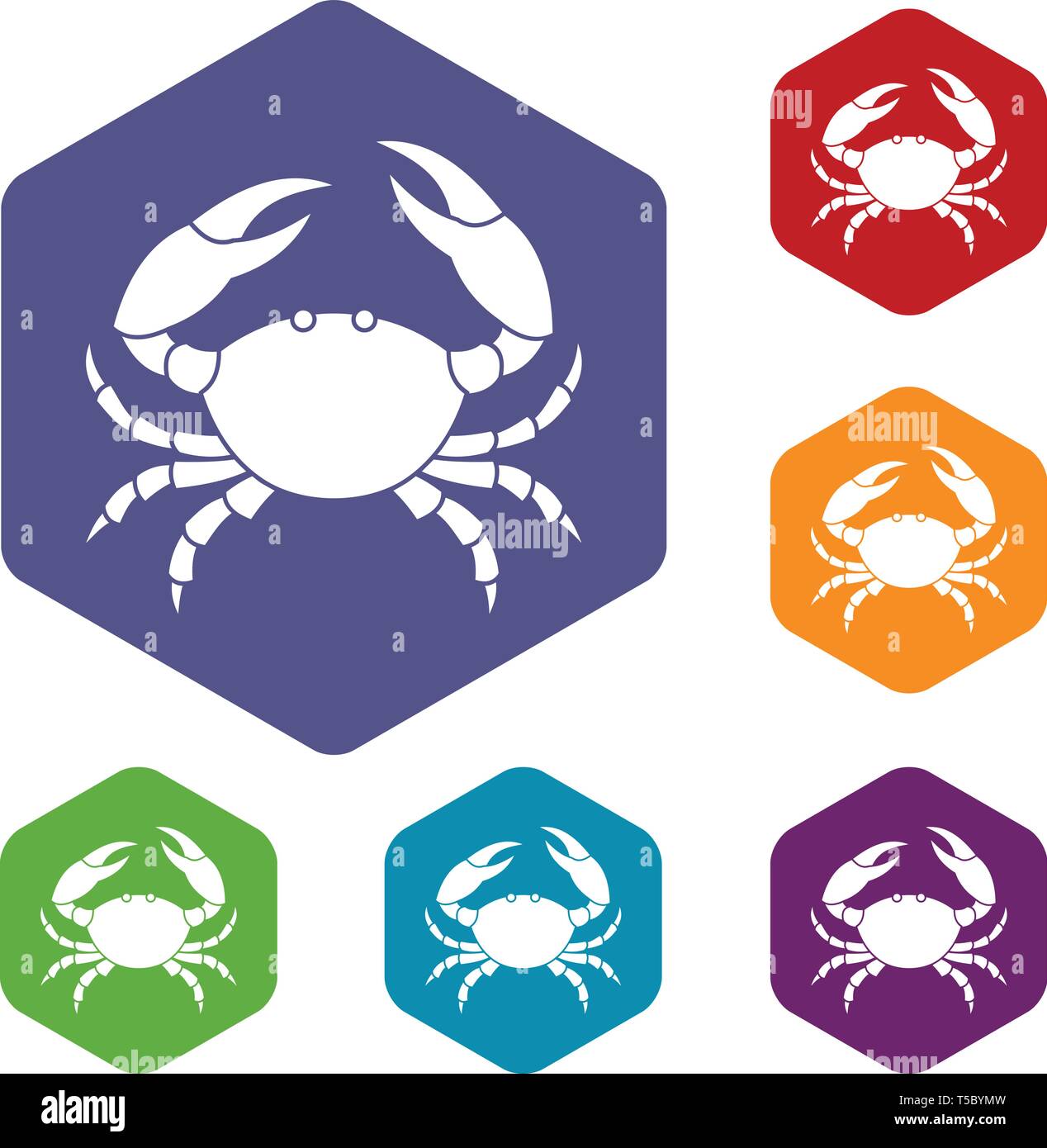 Crab icons vector hexahedron Stock Vector Image & Art - Alamy