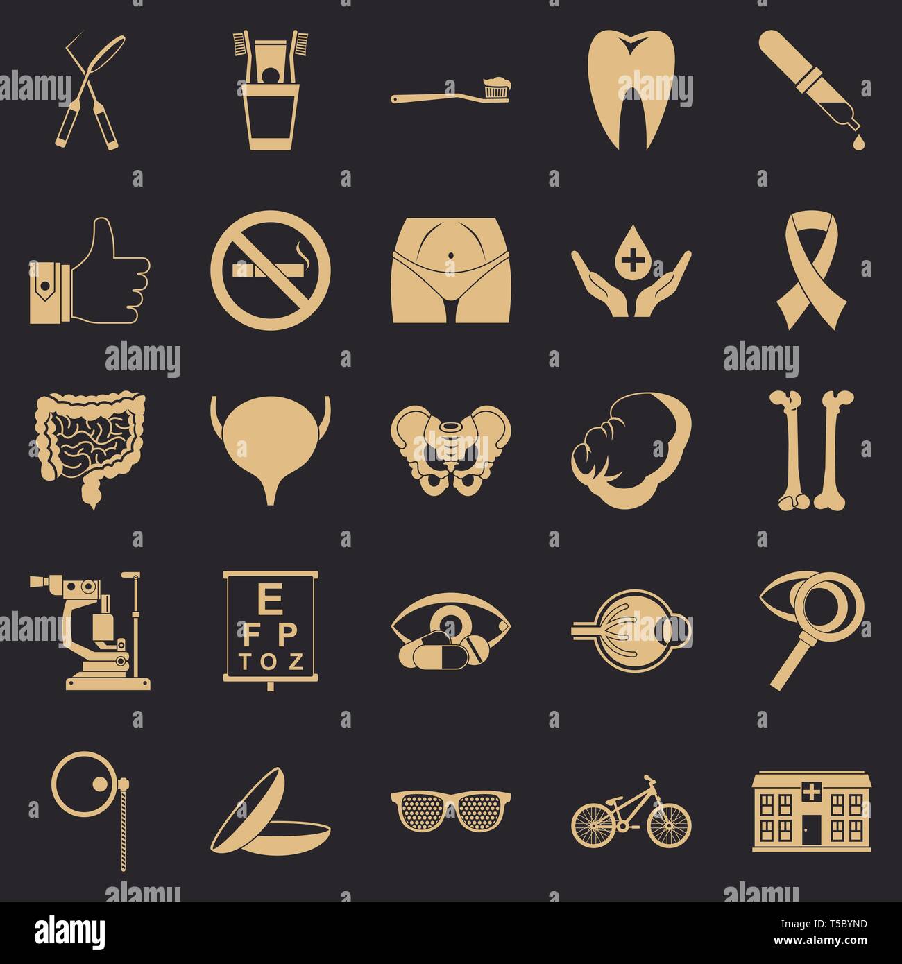 Internist icons set, simple style Stock Vector Image & Art - Alamy