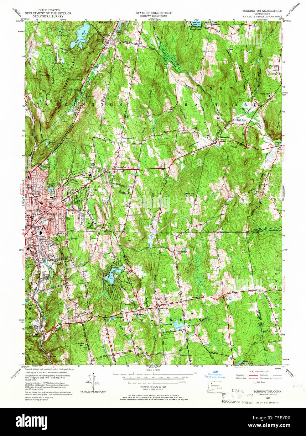 Map of torrington hi-res stock photography and images - Alamy
