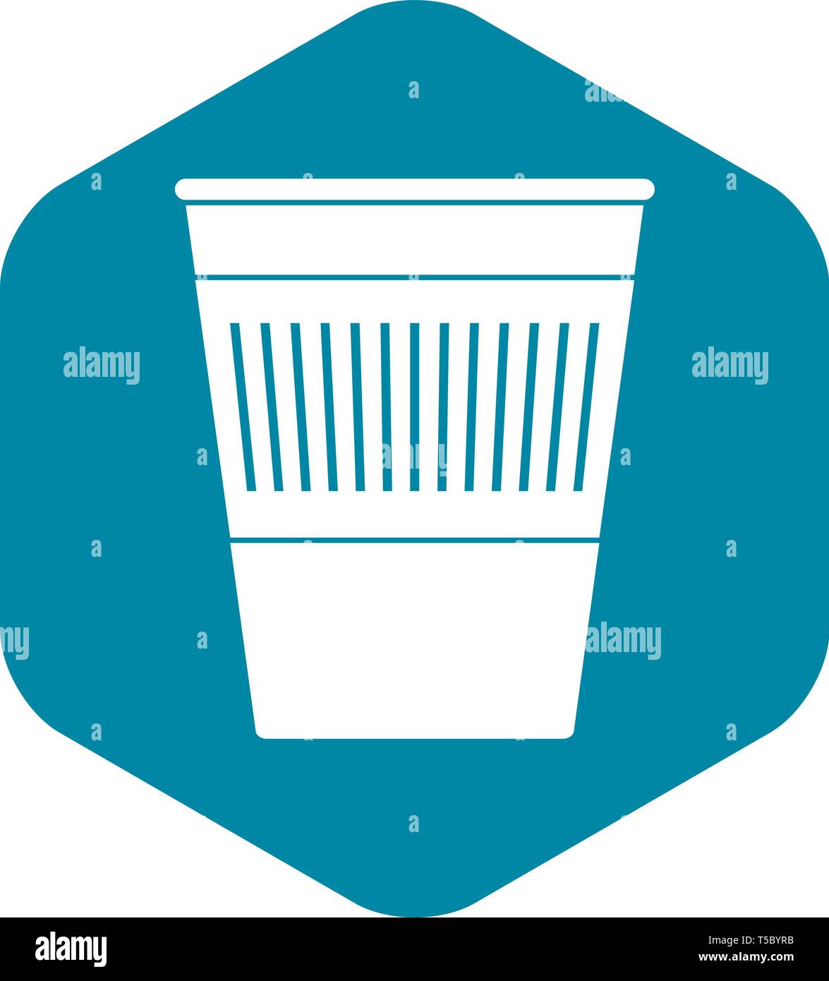 Plastic office waste bin icon, simple style Stock Vector Image & Art ...