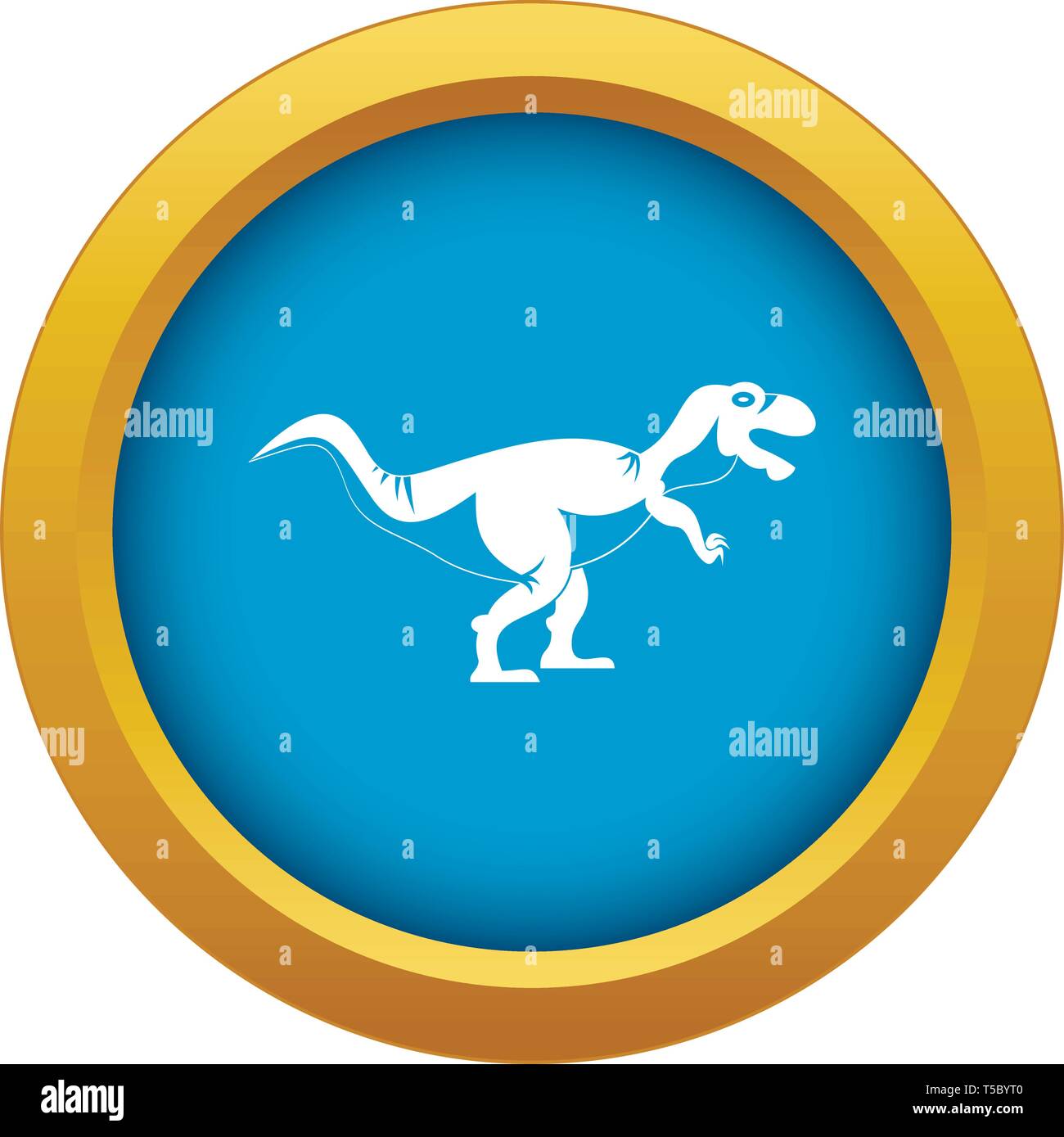 Tyrannosaur dinosaur icon blue vector isolated Stock Vector Image & Art ...