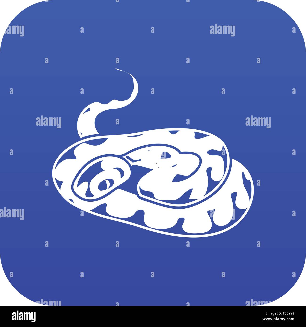 Snake icon blue vector Stock Vector Image & Art - Alamy
