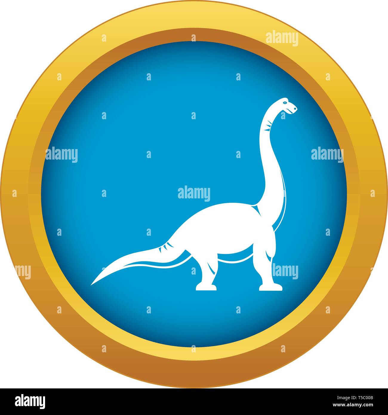 Brachiosaurus dinosaur icon blue vector isolated Stock Vector Image ...