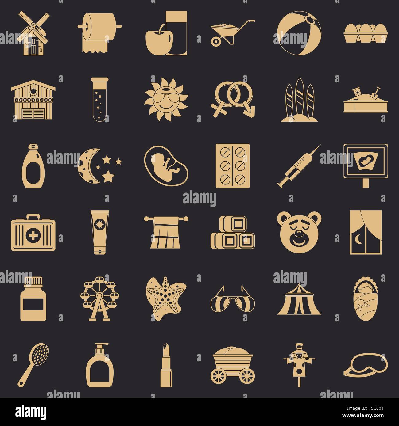 Pregnancy icons set, simple style Stock Vector Image & Art - Alamy