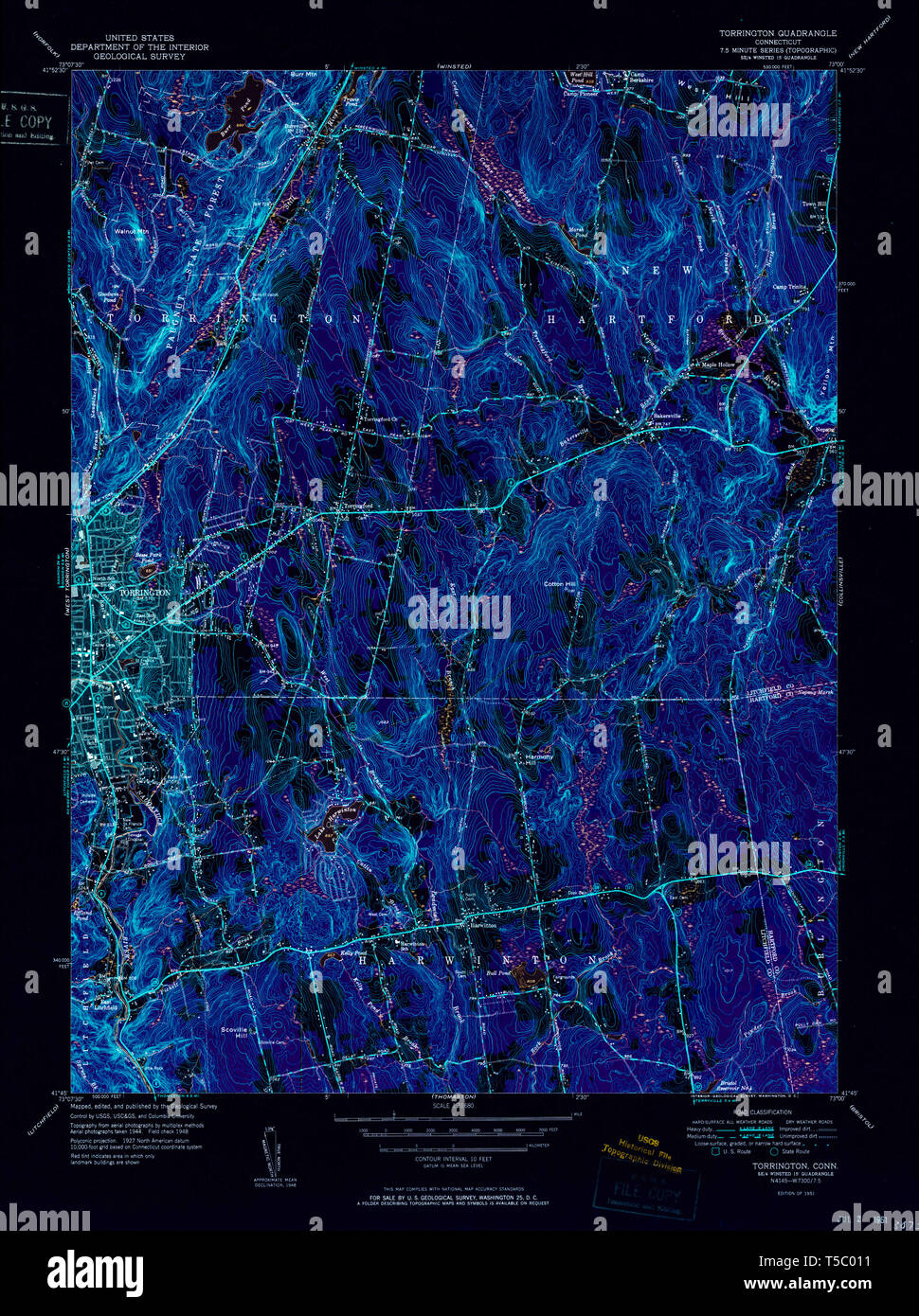 Map of torrington hi-res stock photography and images - Alamy