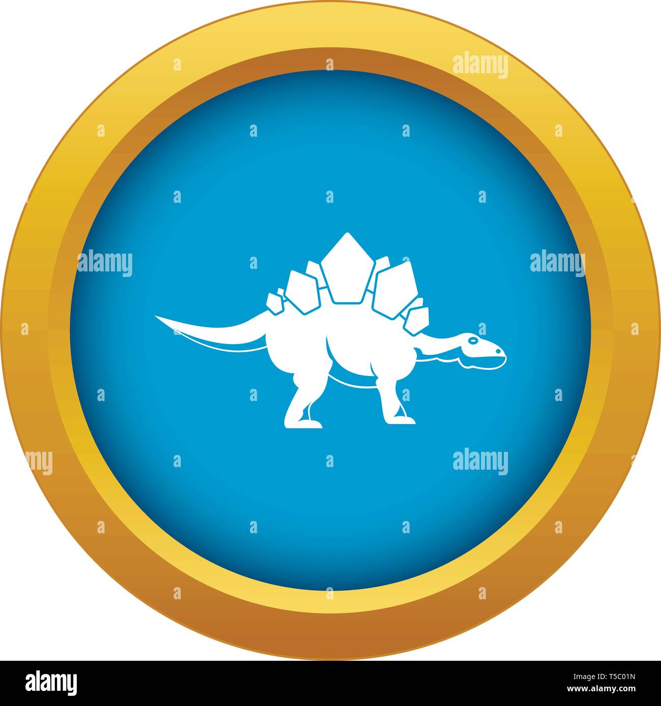 Stegosaurus dinosaur icon blue vector isolated Stock Vector Image & Art ...