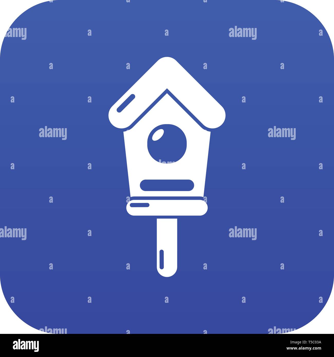 Wooden birdhouse icon blue vector Stock Vector Image & Art - Alamy