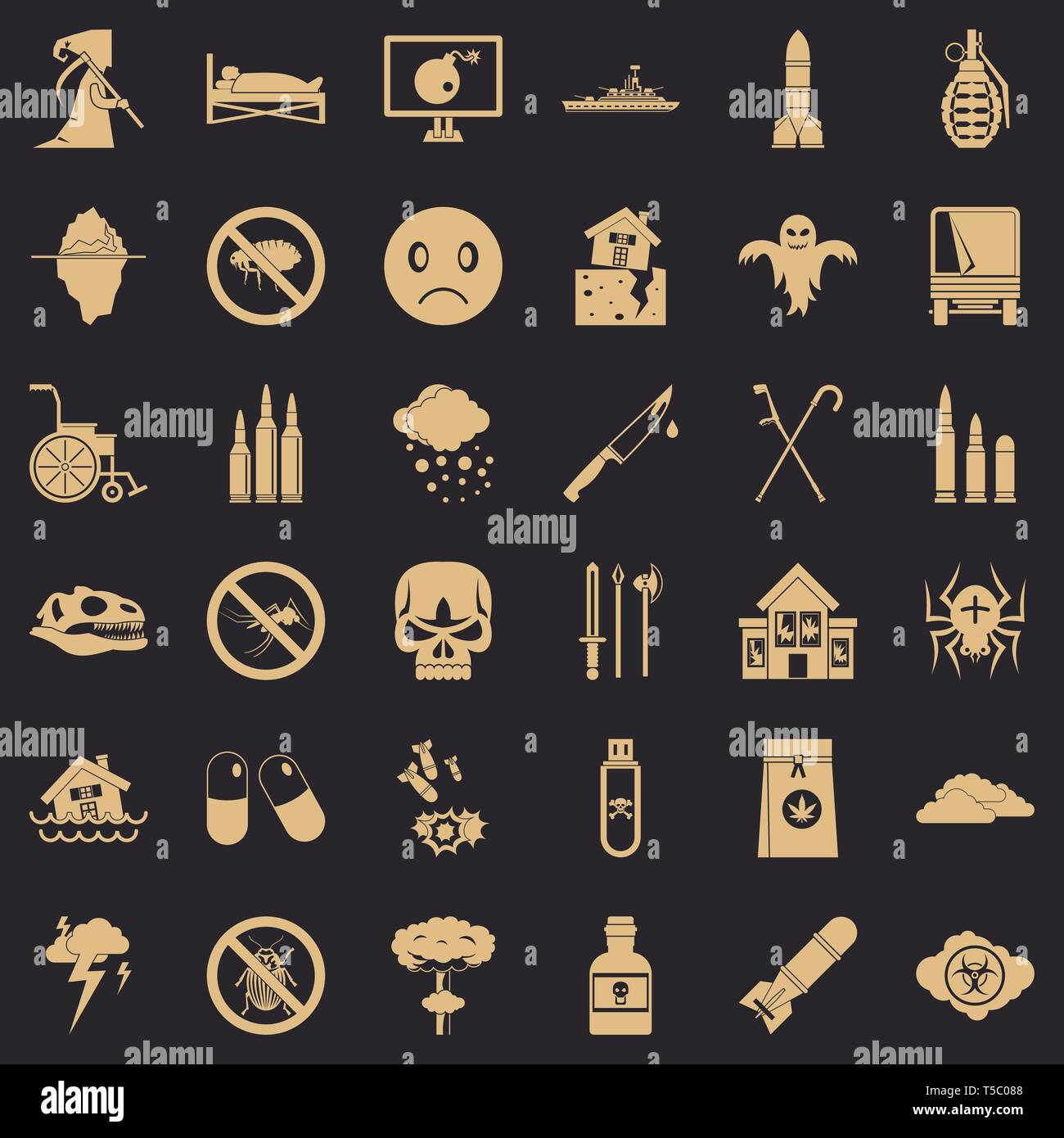 Tension icons set, simple style Stock Vector Image & Art - Alamy