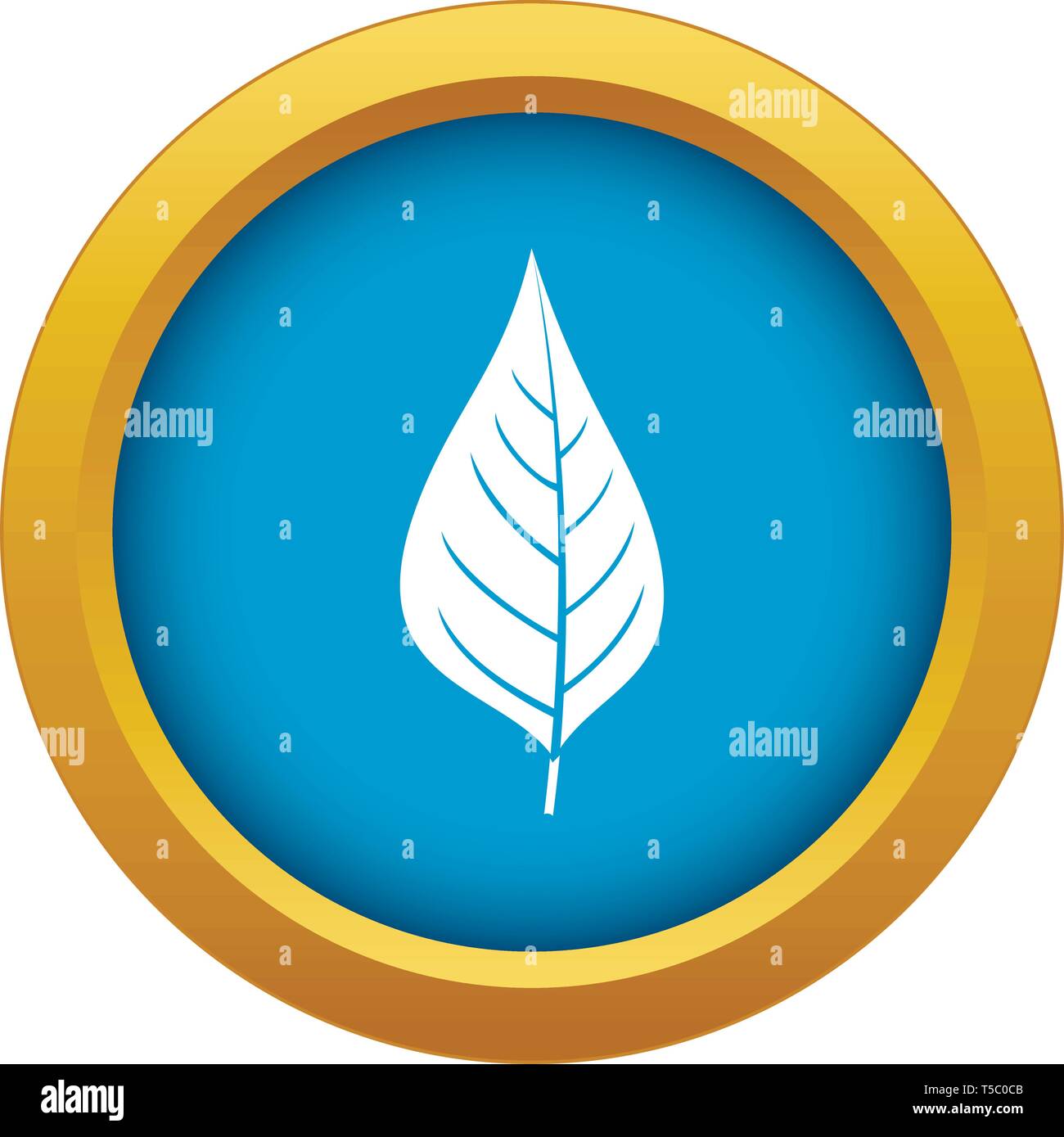 Apple tree leaf icon blue vector isolated Stock Vector Image & Art - Alamy
