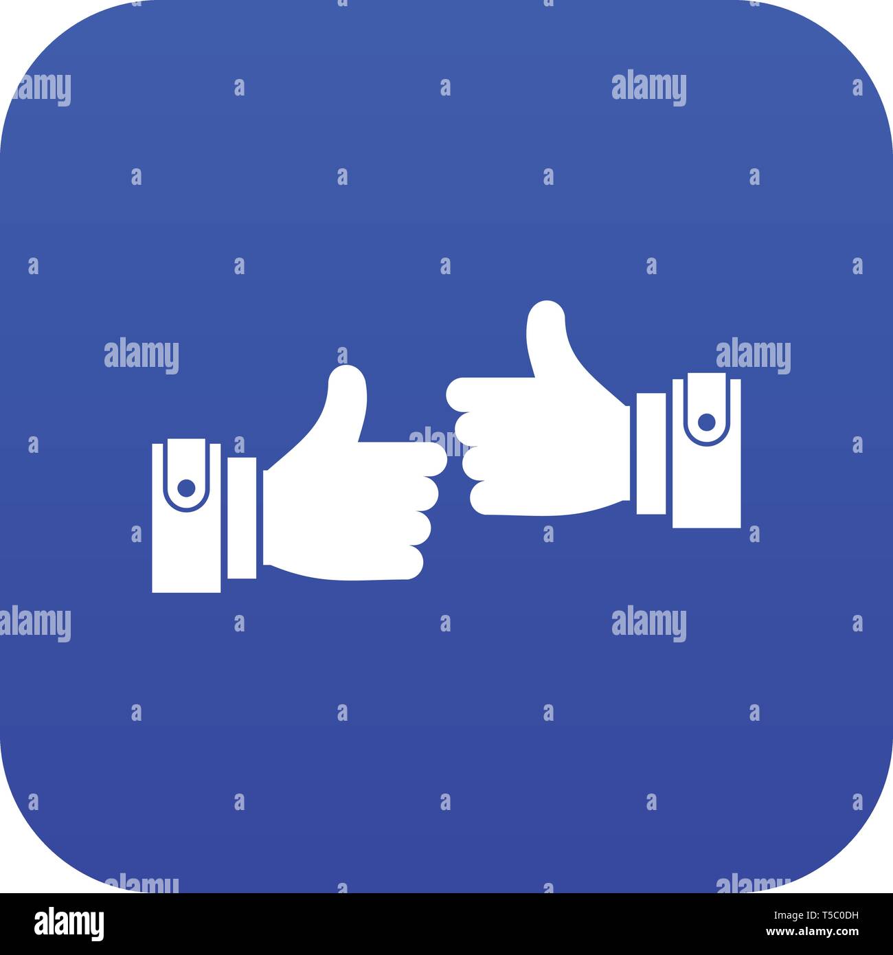 Male hands showing Ok sign icon digital blue Stock Vector Image & Art ...