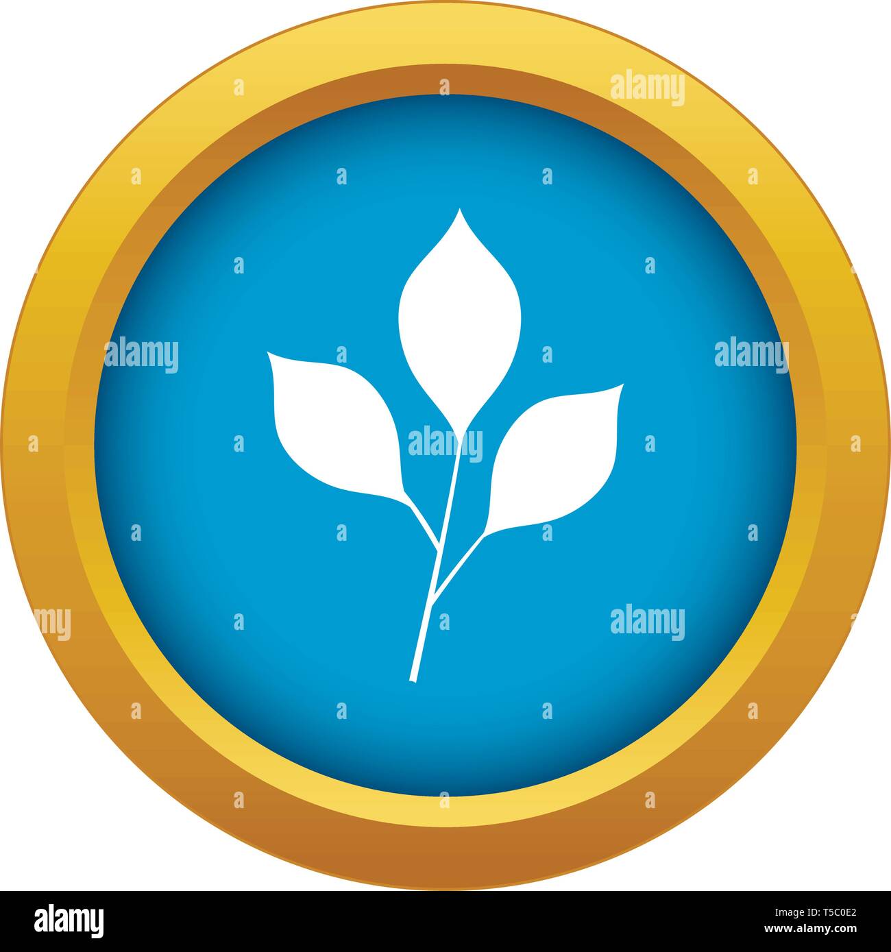 Cherry leaves icon blue vector isolated Stock Vector Image & Art - Alamy