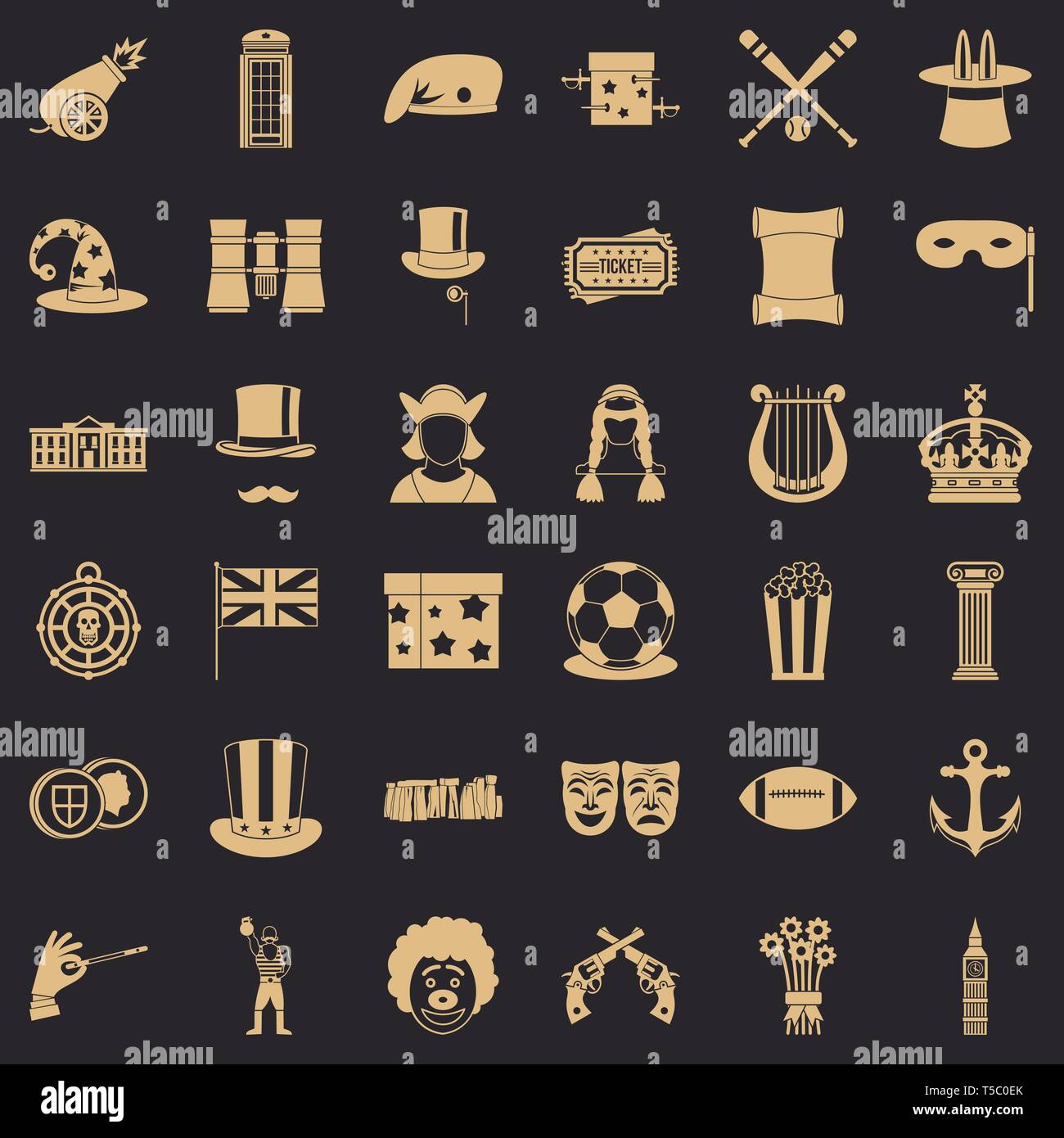 Circus icons set, simple style Stock Vector Image & Art - Alamy