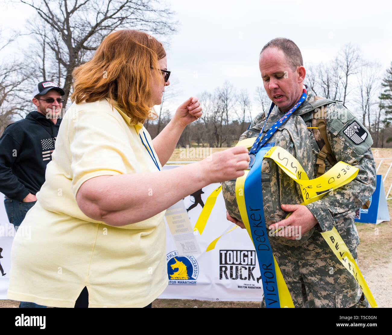 Soldier participating in the Tough Ruck, who crossed the marathon ...