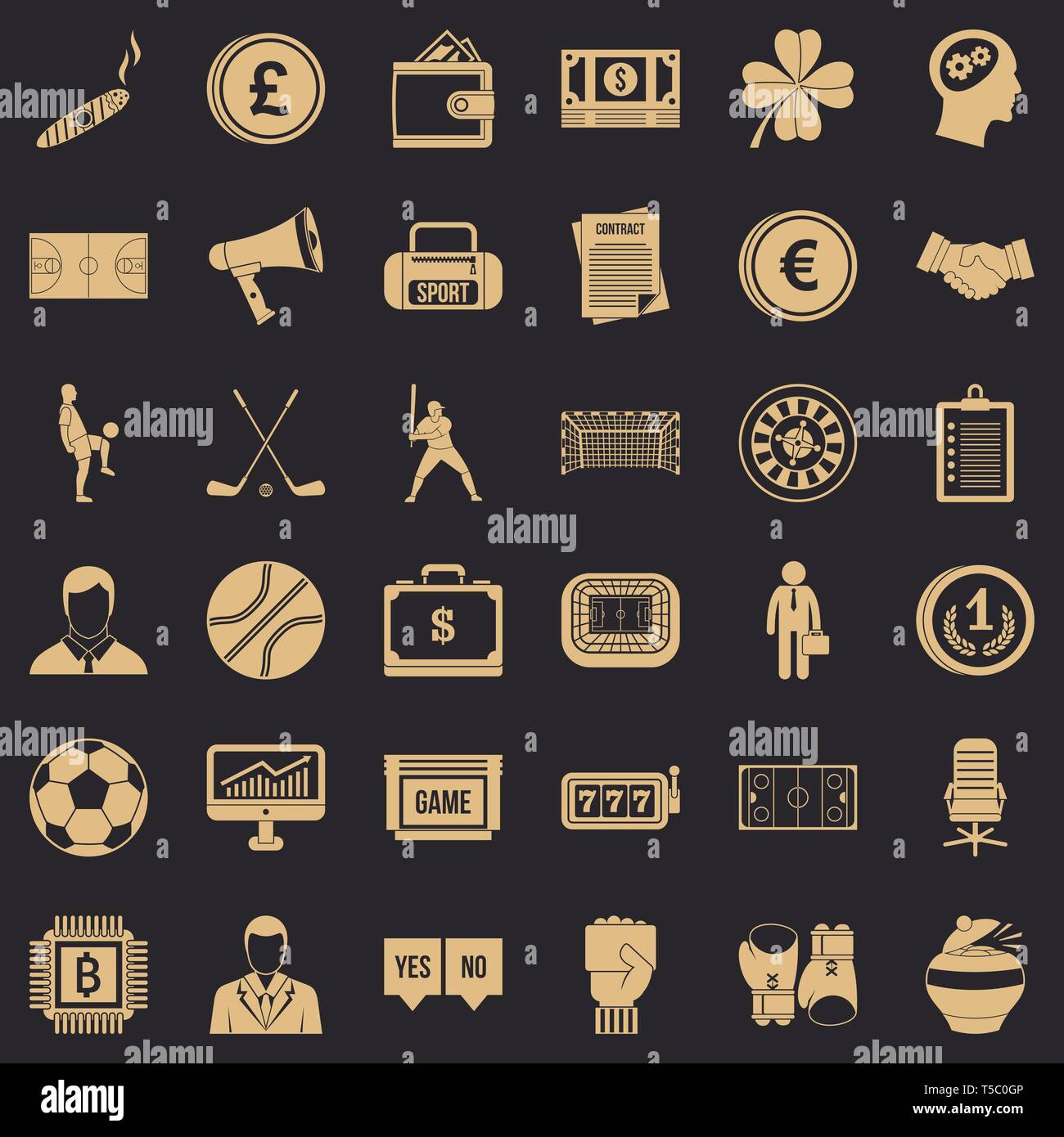 Totalizator icons set, simple style Stock Vector Image & Art - Alamy