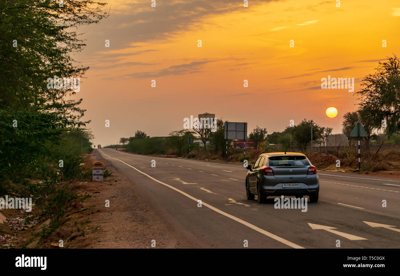 Rajasthan highway road hi-res stock photography and images - Alamy