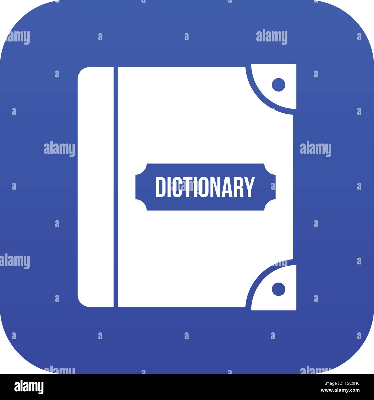 English dictionary icon digital blue Stock Vector Image & Art - Alamy