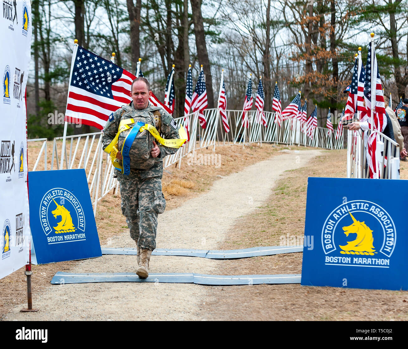Soldier participating in the Tough Ruck, who crossed the marathon ...