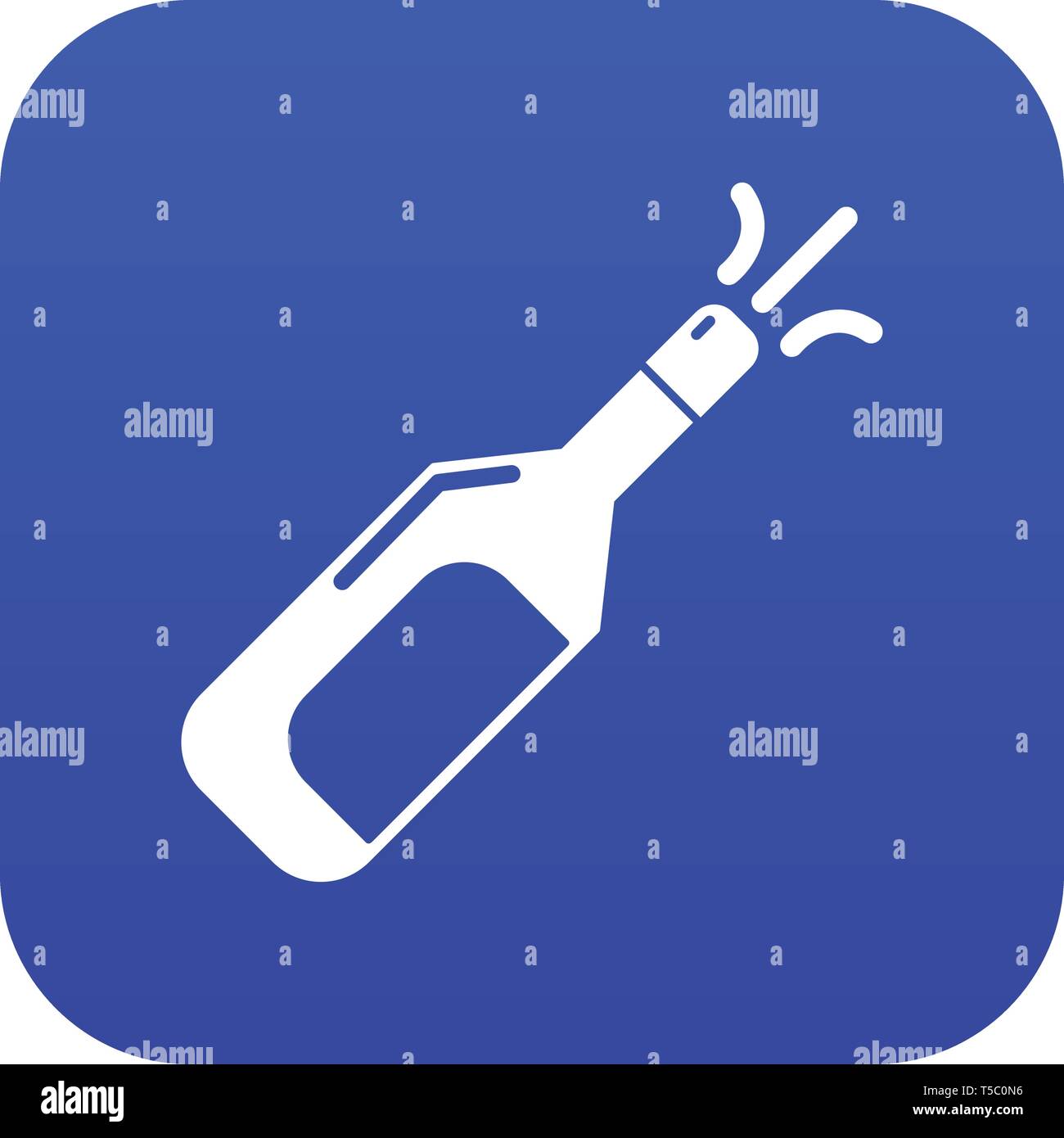 Wedding champagne explosion icon blue vector Stock Vector Image & Art ...