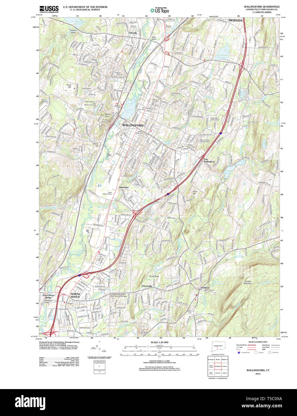 Wallingford map Cut Out Stock Images & Pictures - Alamy