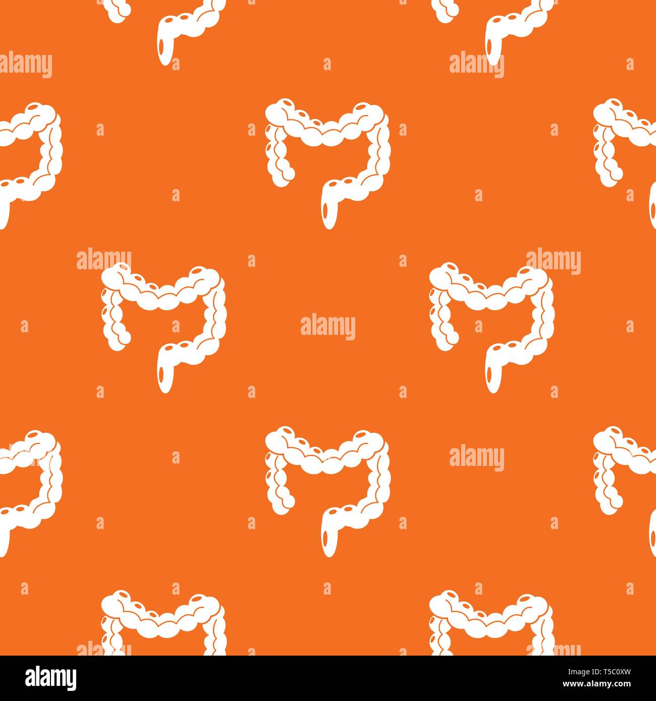 Human large intestine pattern vector orange Stock Vector Image & Art ...