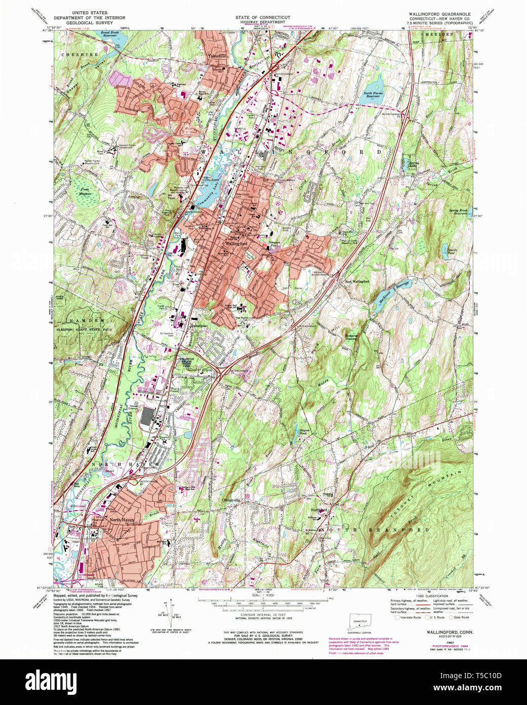 Wallingford map Cut Out Stock Images & Pictures - Alamy