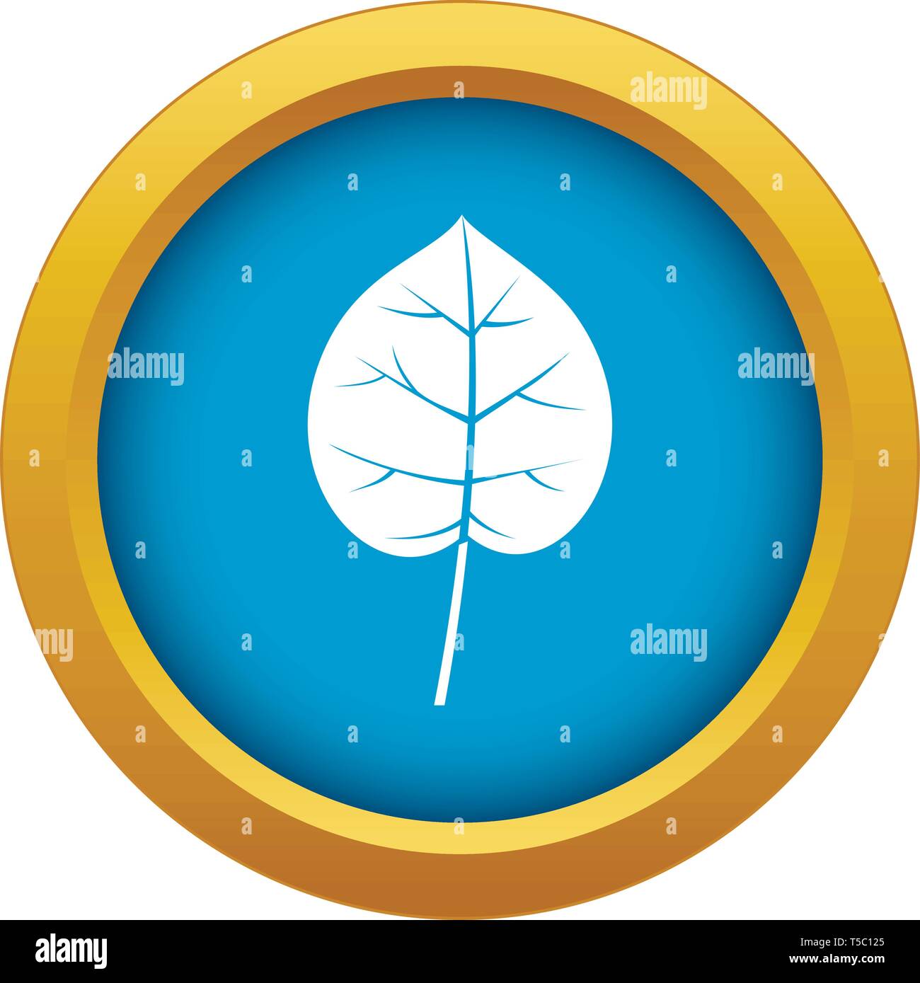 Linden leaf icon blue vector isolated Stock Vector Image & Art - Alamy