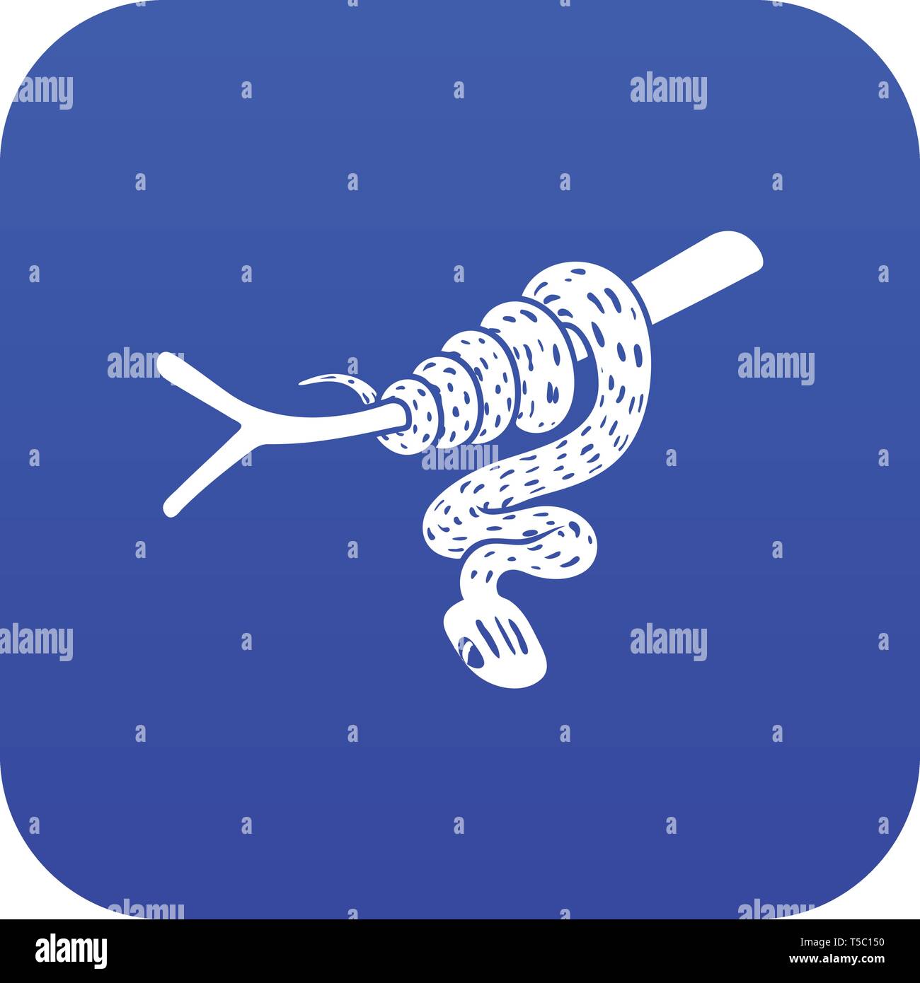 Tree snake icon blue vector Stock Vector Image & Art - Alamy