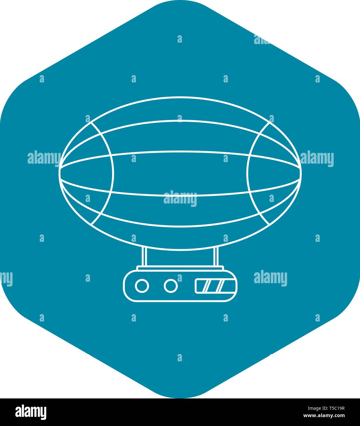 Aerostat airship icon, outline style Stock Vector Image & Art - Alamy