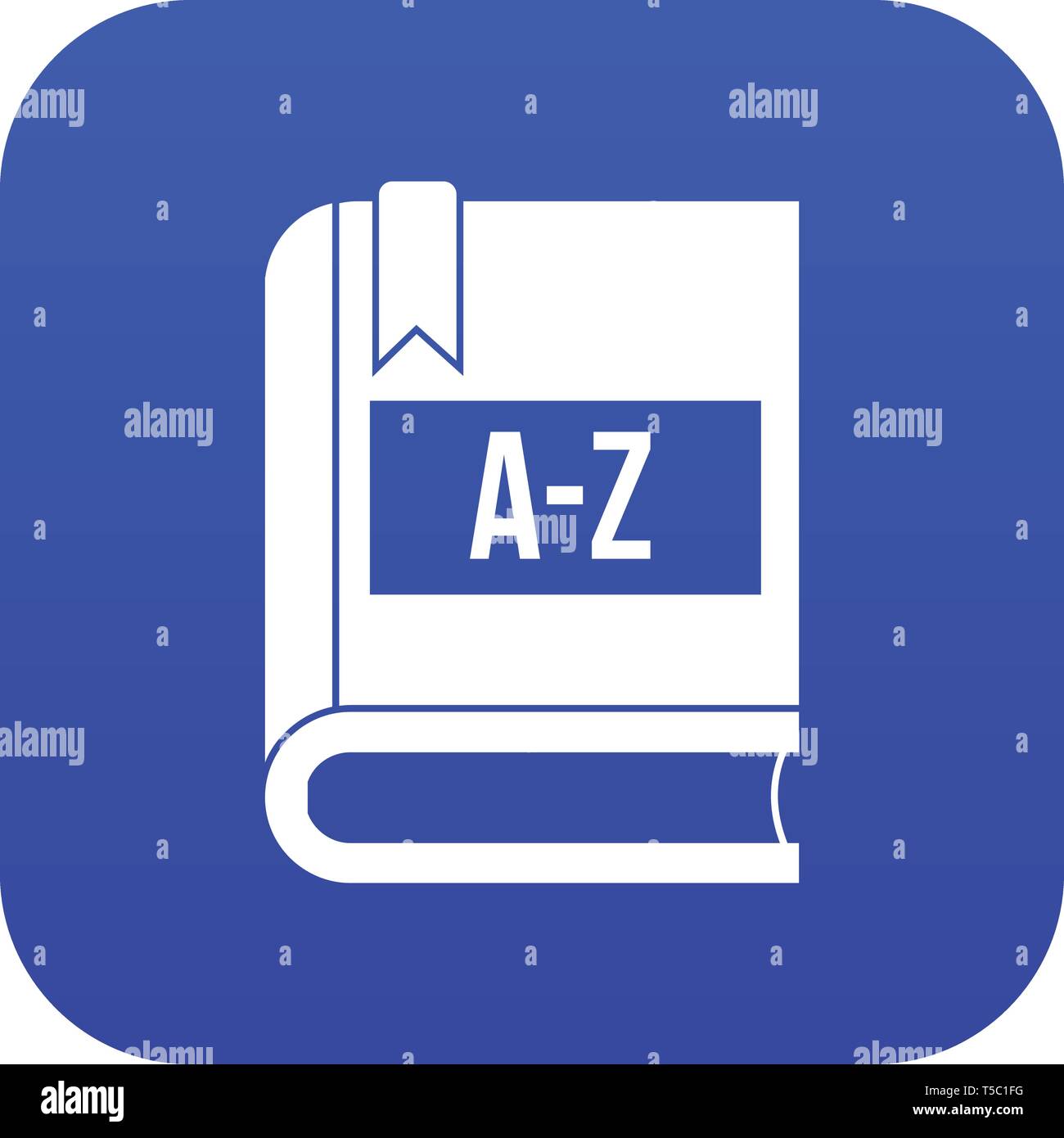 Dictionary book icon digital blue Stock Vector Image & Art - Alamy