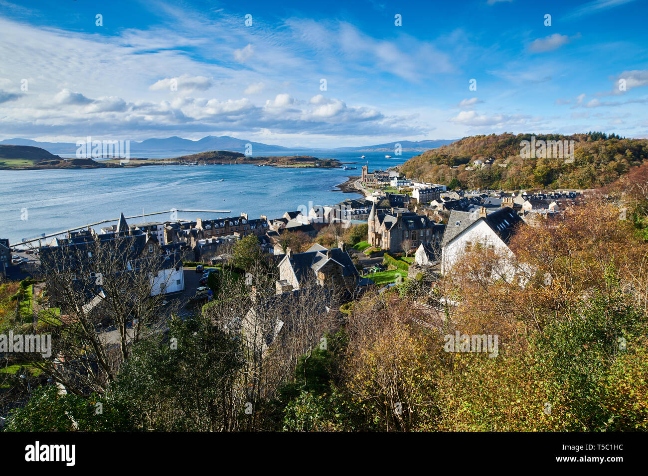 View over Oban, from Mccaigs Tower Stock Photo - Alamy